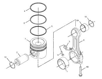 China 1R-9709 Ring 1R9709 Piston Assy 3066T/Std/S6Kt Engine 238-2735 Cylinder Liner 2382735 Pin for sale