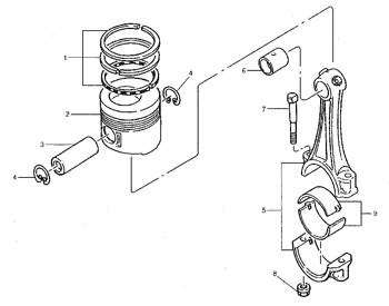 China 178-6546 Engine 9T6857 Pump Group Piston Cylinder Liner 1786546 Piston Ring 9T-6857 for sale
