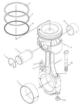 China 9T9912 Pump Group Piston Cylinder Liner 192-2209 Engine 9T-9912 Ring 1922209 Body A for sale