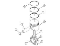 China 4P-2654 Ring Rs4P2654 Ring Set Piston Engine 213-1152 Cylinder Liner 2131152 Piston for sale