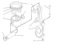 China 1077553 Crown A Engine 107-7553 Ring 6I497 Ring Piston Oil 4Mm Cylinder Liner 6I-497 for sale