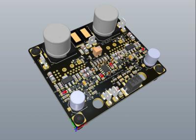 China 2 Layers FR4 Black Prototype PCB Assembly Audio Power Ampilier Heavy 2.0 Oz Copper for sale