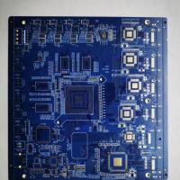 China TG170 8 Layer Fr4 PCB Board ENIG Surface Finish Blue Solder Mask Min hole 0.2 for sale