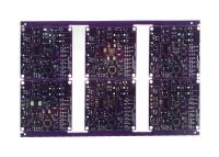 China FR4 94V0 RoHS Immersion Gold Purple Ink 2 Layer PCB Circuits Board for sale