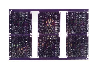 China FR4 94V0 RoHS Immersion Gold Purple Ink 2 Layer PCB Circuits Board for sale