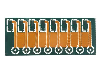 China Green Ink Yellow Coverlay IPC Class 2 Rigid Flex Printed Circuit Board for sale