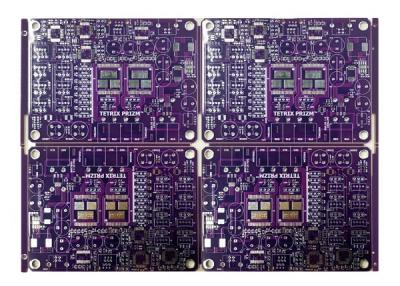 China 6 Layer FR4-4 1.6mm 2oz PCB Circuit Board 1.6mm Purple Solder Mask EING with plug hole V-cut for sale