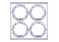 China 12oz Copper Single Sided HASL Lead Free Aluminum PCB Board With White Solder Mask Round LED PCB Board Manufacturer for sale