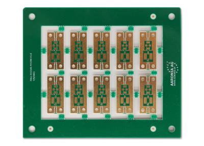 China 35um HDI Double Sided PCB V Cut Green Ink Immersion Gold LPI PTFE for sale