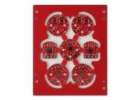 China LPI HASL 35um Double Layer PCB 2.0mm FR4 Lead Free Red Solder Mask 8mil for sale