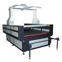 China Visual Camera Fabric CO2 Laser Cutting Engraving Machine Automated Leather Textile Processing System for sale