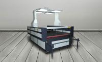 China Gantry Type CO2 Laser Cutting Machine Large Visual Panoramic Camera 150W Automated Non Metallic Processing for sale