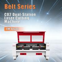 China Dual Workstation Asynchronous CO2 Laser Cutting Machine CCD Camera Non Metallic Efficient Processing for sale