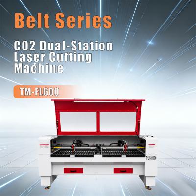 China Dual Workstation Asynchronous CO2 Laser Cutting Machine CCD Camera Non Metallic Efficient Processing for sale
