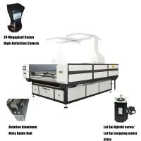 China 150W CO2 Laser Cutting Machine with CCD Edge Patrol Cutting and Automatic Feeding Platform for Fabric and Textile for sale