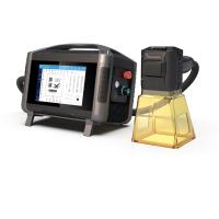 China Portable Handheld Fiber Laser Marking Machine with Touchscreen, Lithium Battery & Red Light Positioning for sale