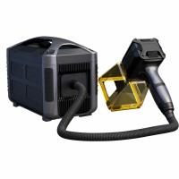 China Portable Handheld Fiber Laser Marking Machine with Touchscreen, Lithium Battery & Red Light Positioning for sale