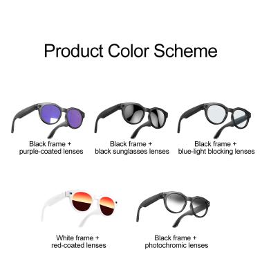 China Photochromic Smart Glasses W611 Pro Auto-Tinting Lenses 8MP Camera AI Voice Assistant WiFi 1080P Video IP66 Waterproof Magnetic for sale