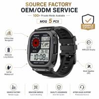 China GPS Outdoor Sports Smart Watch AMOLED Offline Map 5ATM Waterproof Multi Satellite GPS BT Call Fitness Hiking Running for sale