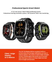 China SHUANXIANG GPS Smart Watch C32 Pro 2ATM Waterproof TFT Display Touchscreen for 5-10 Days Battery Multisport Tracker for sale