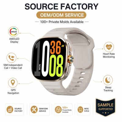 China M99 AMOLED 5G Smart Watch SIM Card GPS Navigation Heart Rate Sleep Tracker Alarm Clock Magnetic Video Call for sale