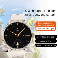 China H80 4G Android Women Smart Watch AMOLED Display 3GB+32GB Storage NFC SIM Card Video Call SOS IP68 Waterproof Alloy Sleep Tracker for sale
