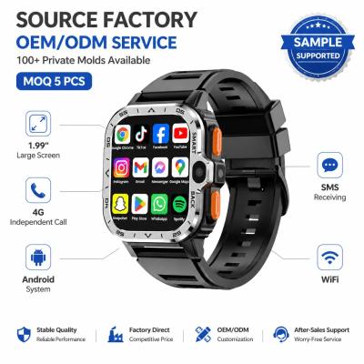 China New Outdoor Sports Pgd Smartwatch with 1.99inch Screen Wifi & 4G Android Answer Call & Record SMS Reception Function for sale