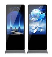 China 65-Inch LCD Touch Display Floor Standing Advertising Player Digital Signage with Right Angle for Hotel for sale