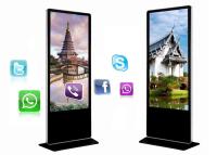 China Double Sided Floor Standing Digital Signage 89 Degree Viewing Angle for sale
