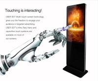 China Remote Control Wifi Android 43 Inch Indoor Floor Standing Advertising Lcd Touch Screen Digital Signage Totem Kiosk for sale
