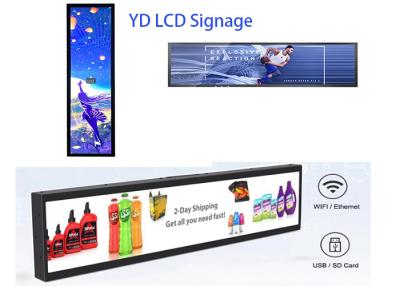 China Stretched Bar 32 LCD Advertising Display With Auto Loop Play Function for sale
