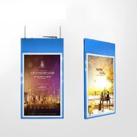 China Hanging LCD Digital Signage 55 Inch With Double Sided Acrylic Frame for sale