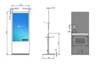 China Thcikness 8mm LCD Digital Signage 55 Inch Ceiling Mount Installation for sale