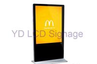 China All In One PC LCD Digital Signage Floor Stand For Information Checking for sale