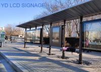 China 43 Inch LCD Digital Signage Outdoor Floor Standing Bus Station Board 450cd/m2 for sale