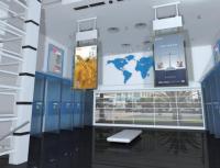 China Intelligent Doubel Sided Poster Hanging Screen LCD Digital Signage Kiosk for Advertising for sale