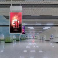 China High Definition Screen Ultra Slim Hanging Double-Sided Poster Touch Screen Display LCD Digital Signage for sale