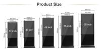 China 85'' Electronic Digital Monitor Vertical LCD Screens TV Stand Alone Advertising Display for sale