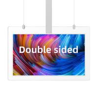 China Ceiling Mounted Double sided hanging lcd digital signage 4g wifi advertising player Kiosk Screen for sale