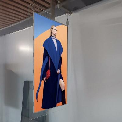 China Doubel Sided Hanging Screen LCD Digital Signage Kiosk For Advertising for sale