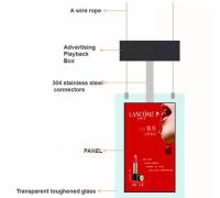 China Ceiling Lifting Double Sided LCD Video Wall Panel LCD Advertising Digital Signage for sale