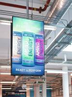 China Ceiling Lifting Double Sided LCD Video Wall Panel LCD Advertising Digital Signage for sale