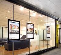China Ceiling Lifting Double Sided LCD Video Wall Panel LCD Advertising Digital Signage for sale