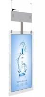 China Indoor Ceil Hanging Poster LCD Digital Signage 55in Double Sided Acrylic Frame for sale