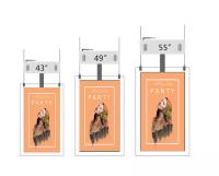 China Ceiling Lifting Double Sided LCD Video Wall Panel LCD Advertising Digital Signage for sale