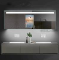 China Wall Mounted Indoor Decorative Smart Mirror Display Auto Sensor LCD Screen for Washroom for sale