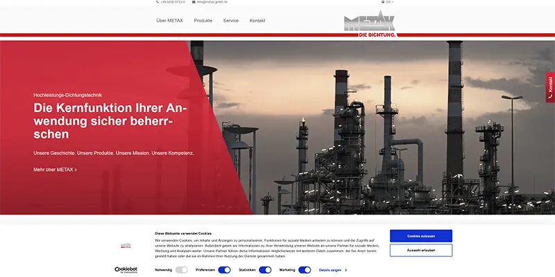 Metax Kupplungs- und Dichtungstechnik Official website
