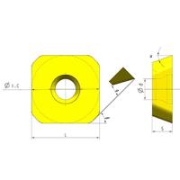 China Precision CNC Milling Insert with 20° Angle ±0.025 Tolerance and 13.308mm Length for High Stability for sale