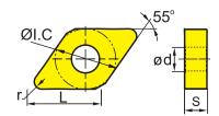 China High Efficiency DNMG CNC Insert with 55° Angle D and 0° Angle N for Precision Turning in Steel and Stainless Steel for sale