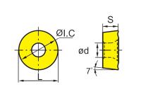 China Durable RDMT CNC Insert with 7° Angle and ±0.08-±0.18 Tolerance for Precision Machining for sale